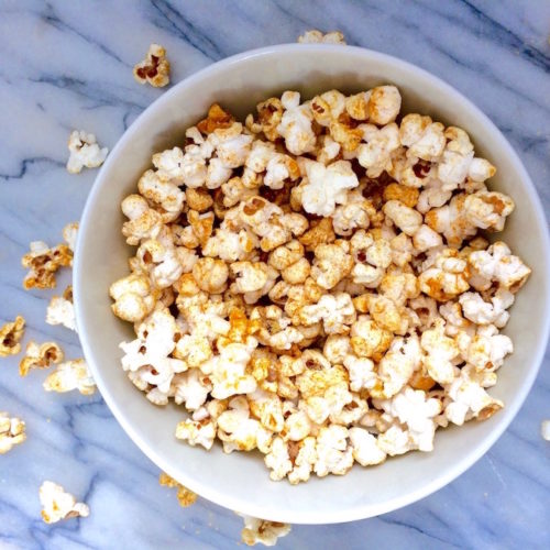 Salty Garlic Turmeric Popcorn {Vegan, GF, DF} | Flavorpalooza